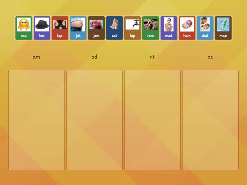 Short "a" CVC (sort) - Categorize