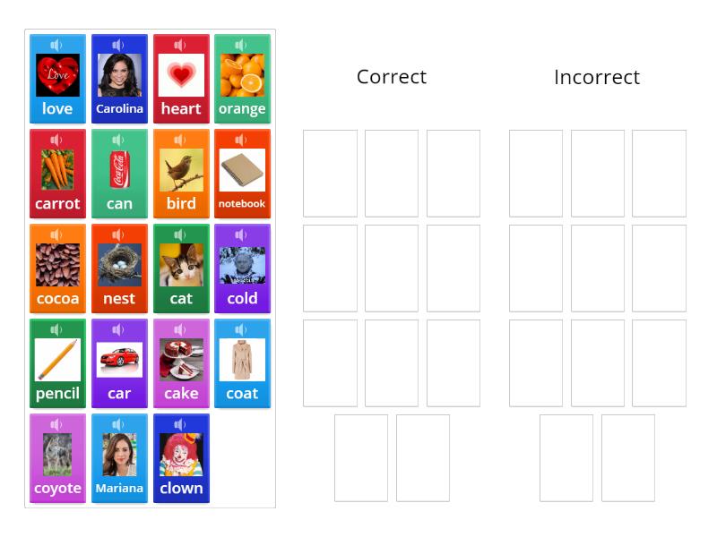 Letter Cc - Group sort