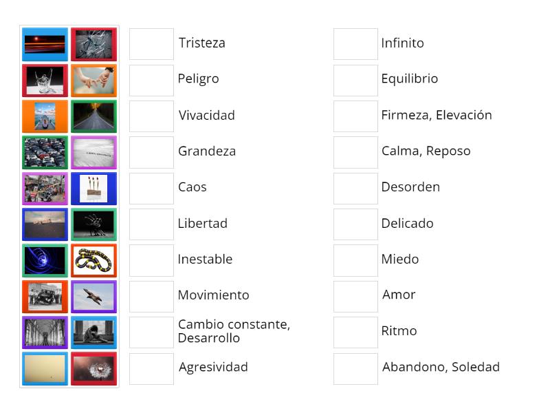 "EMOCIONES VISUALES" - Relaciona imágenes con emociones - Match up