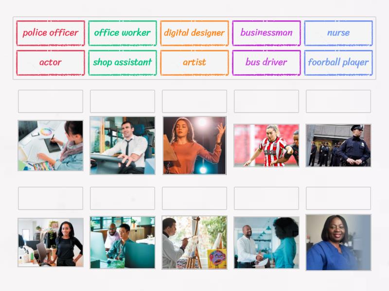Professions match - Match up
