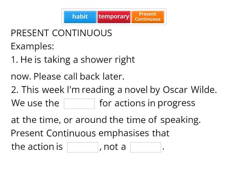 Present Continuous_ Rules - Complete the sentence