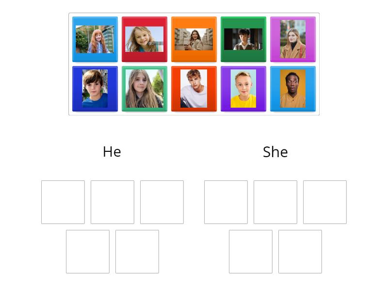 he she - Group sort
