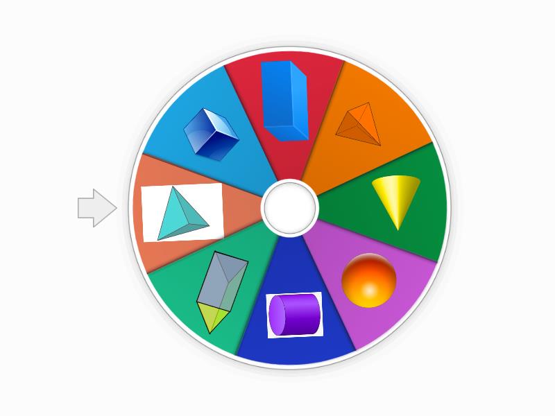 Maths E1/2 3D Shapes Wheel - Rueda aleatoria