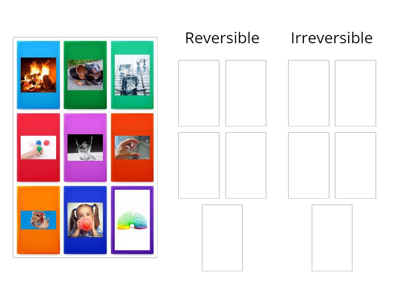 P2 U5 MATERIALS Reversible and Irreversible changes - Group sort