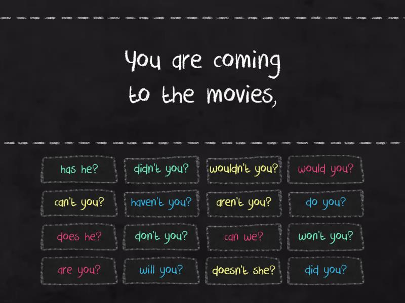 Tag Questions Match Up - Find the match