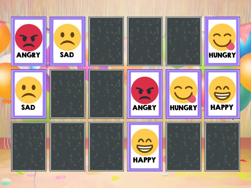 Memory game - EMOTIONS - Matching pairs