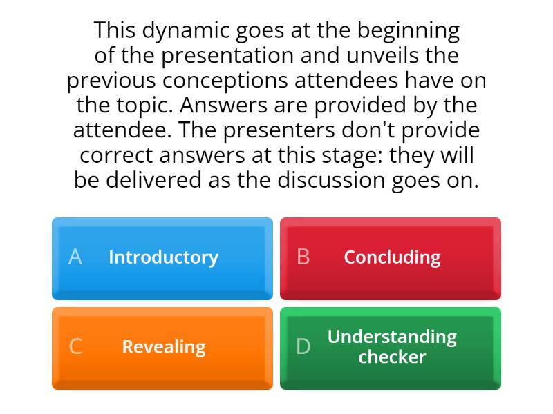 Types of dynamics - Quiz