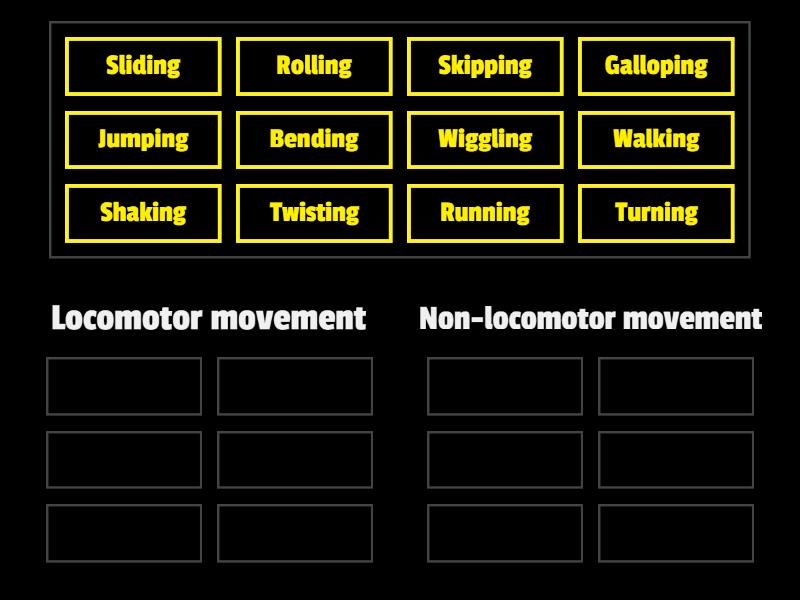 Gr3 Dance: Locomotor and non-locomotor movements - Group sort