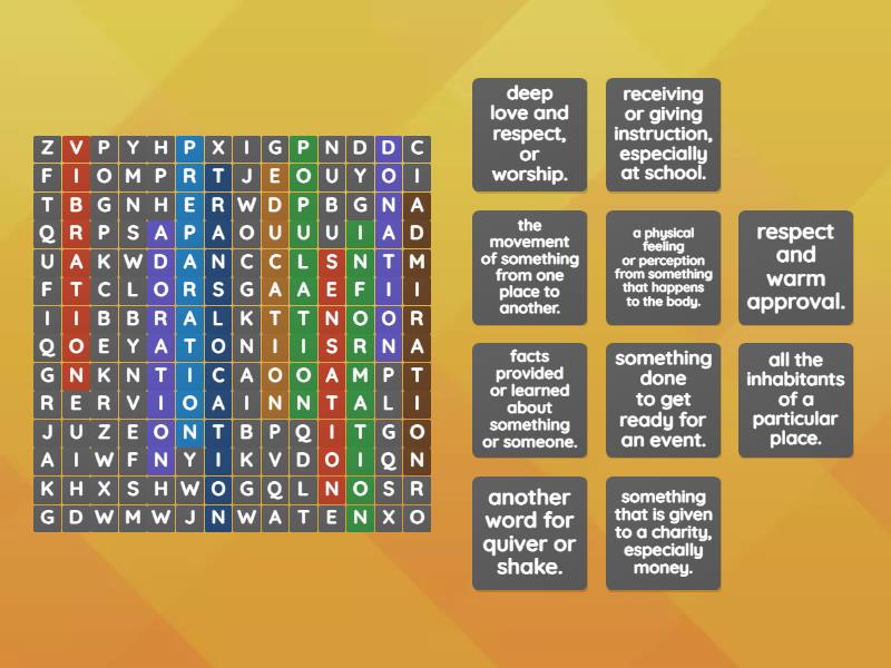 suffix `ation` - Wordsearch