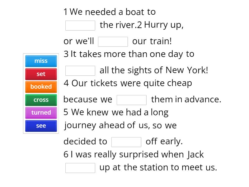 Focus 3 Unit test 3.1AB - Complete the sentence