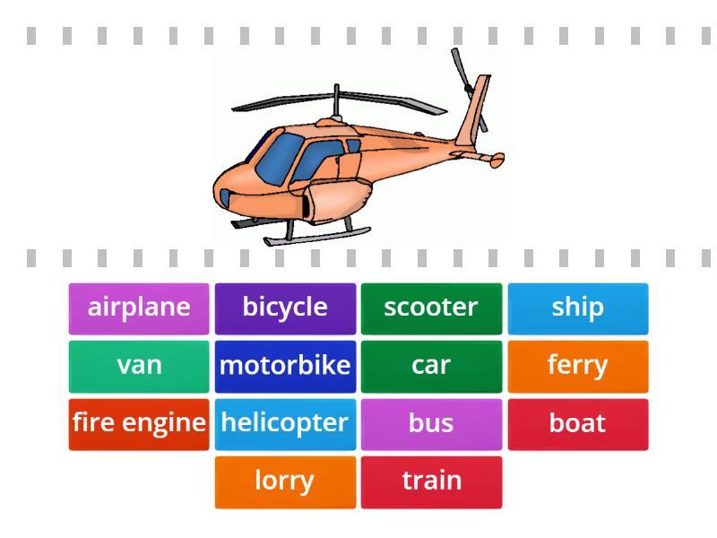 Types of Transport - Find the match
