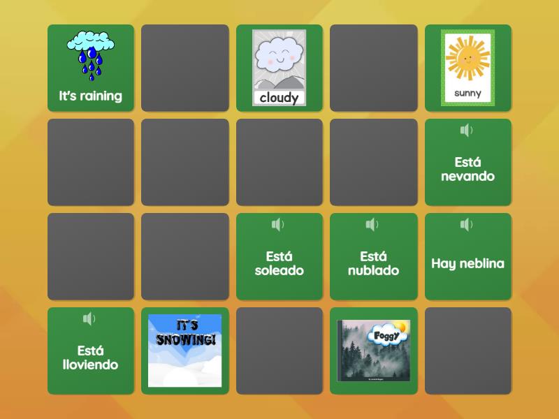 Weather expressions - Matching pairs
