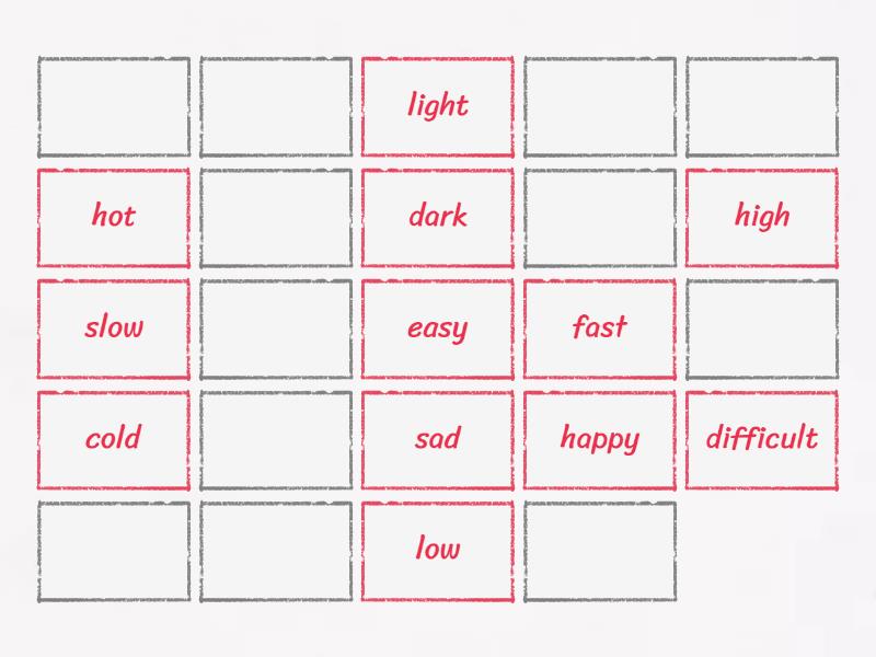 RM-A1-7C - match the opposites - Matching pairs