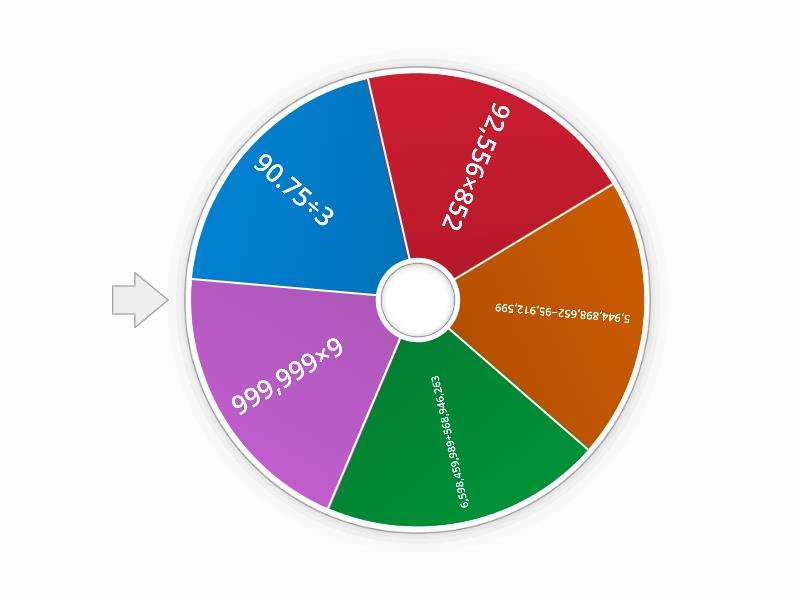 Hard math quiz - Spin the wheel