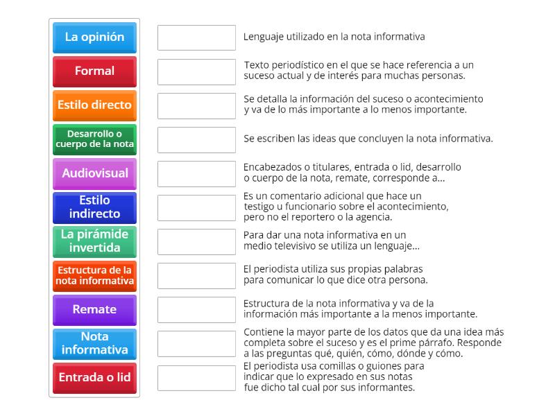 La nota informativa - Match up
