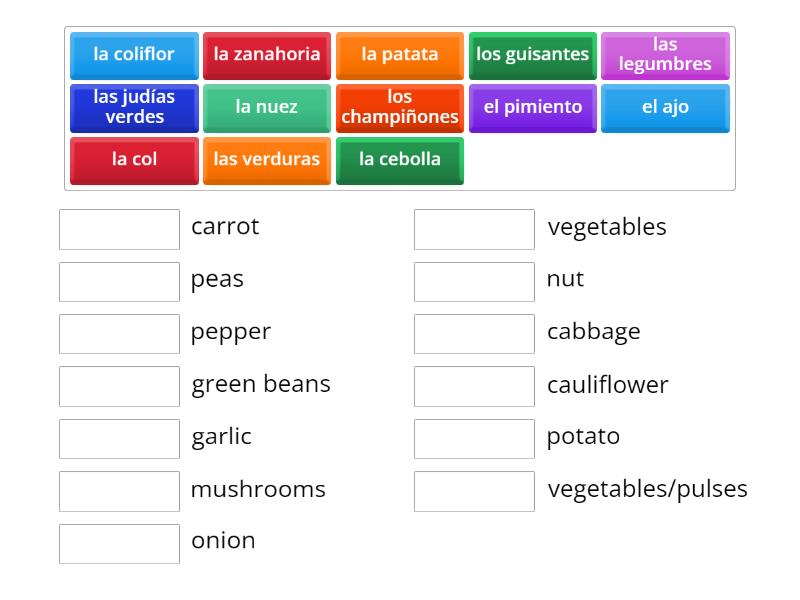Vegetables - Match up