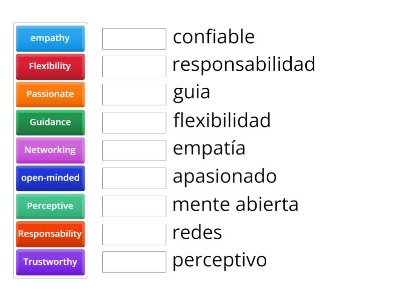 Leadership-vocab - Match up