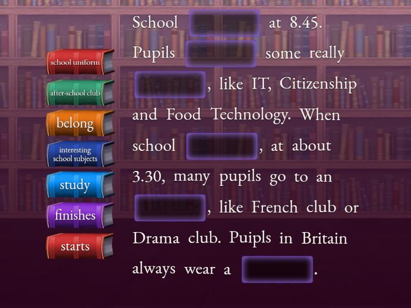 School life - Complete the sentence