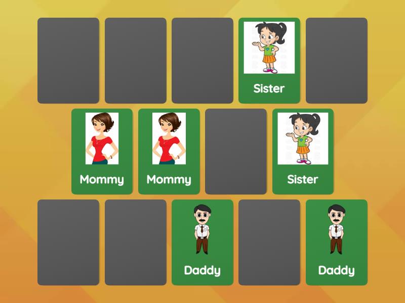 Family Memory Game - Matching pairs