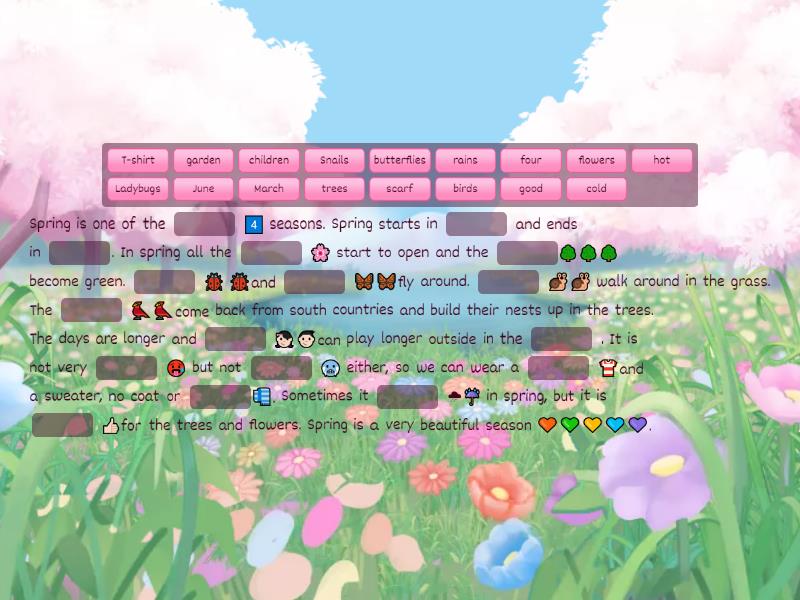 Spring rebus - Complete the sentence