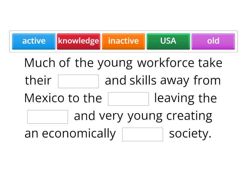 Impact of migration on Mexico - Complete the sentence