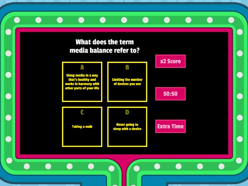 Digital Citizenship - Gameshow quiz