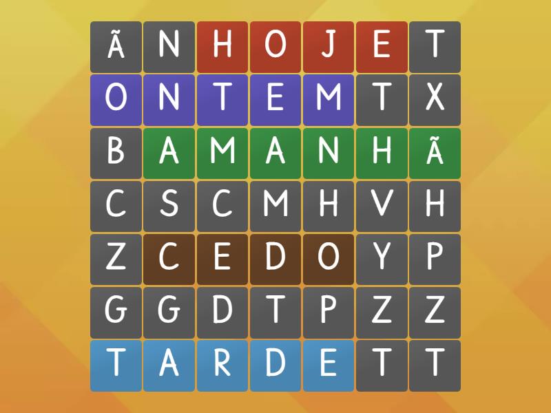 MARCADORES DE TEMPO - Wordsearch
