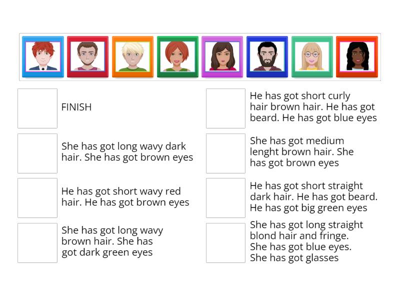 Describing people - Match up