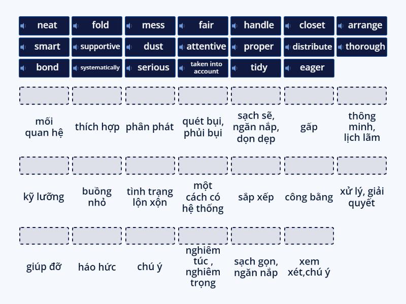 GRADE 10 - WORDS CHECKING 8 - Match up