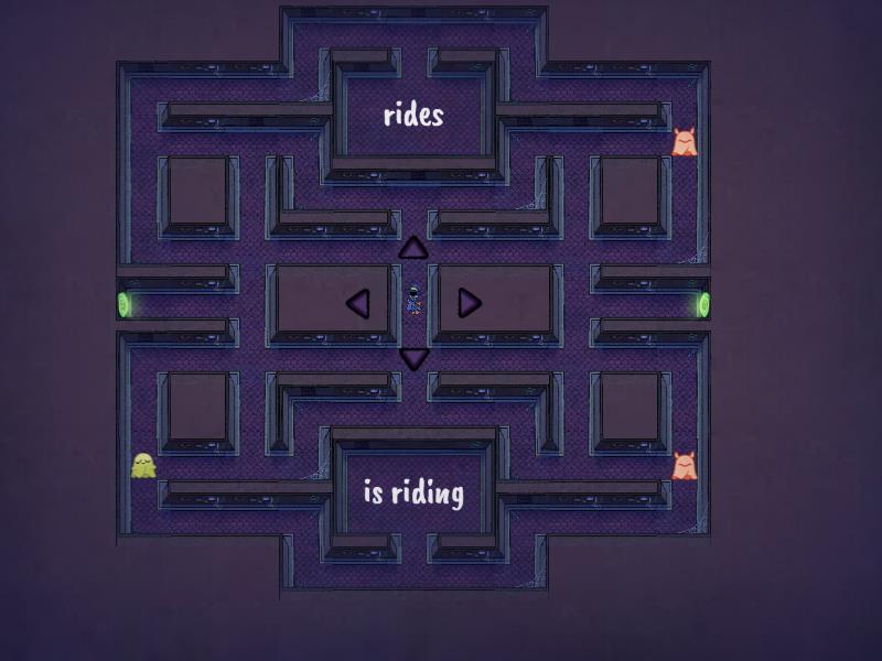 Present Simple vs Present Continuous - Maze chase