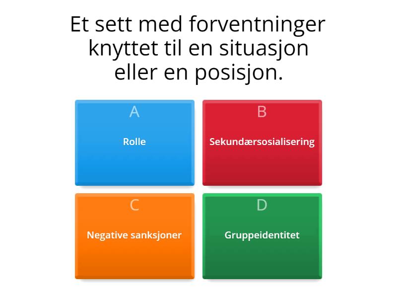 Begreper - Fokus kap. 1 og 2 - Quiz