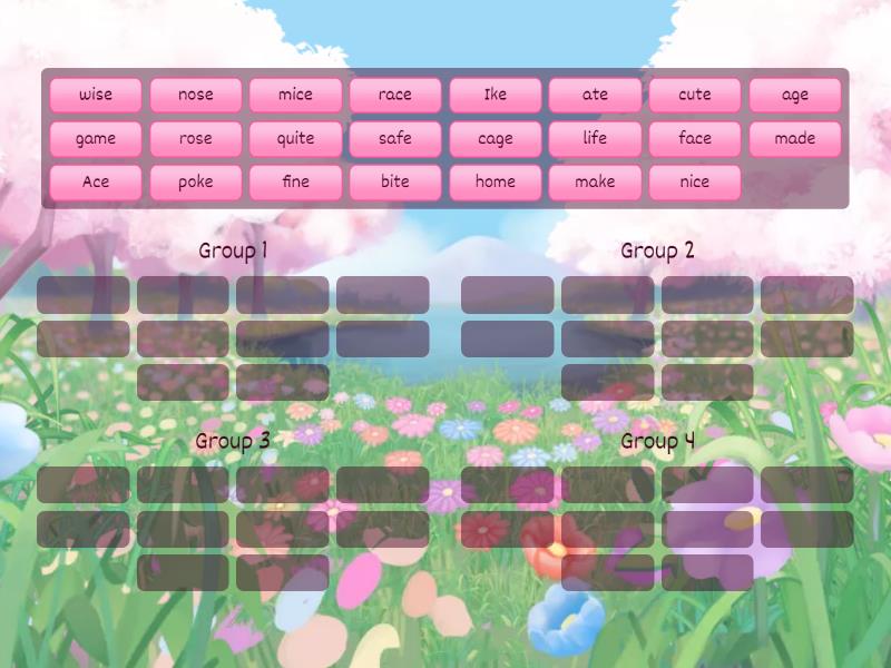 Ike and Ace Word Sort - Group sort