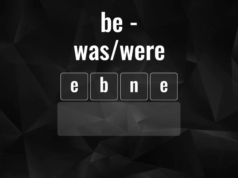 Go Getter (3) 6.2 irregular verbs easy - Anagram