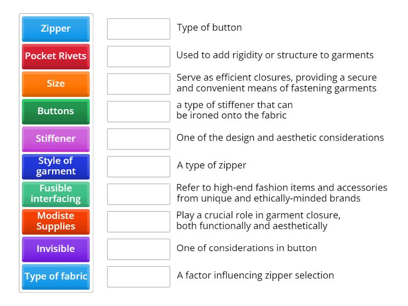 MATCHING TYPE QUIZ - Match up