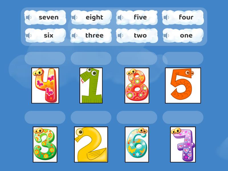 Numbers 1-8 - Match up