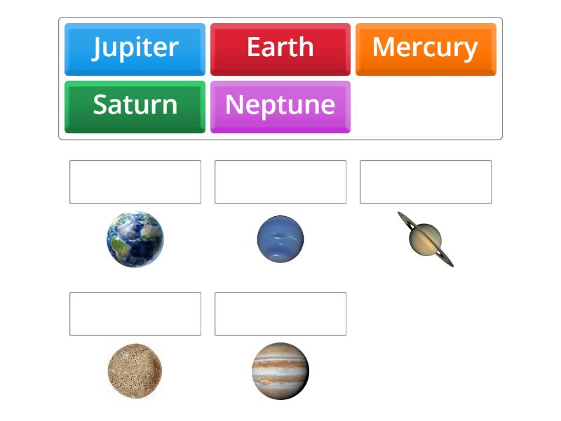 know the planets - Match up