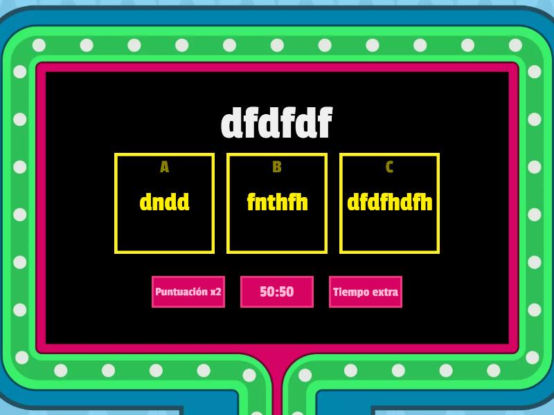 Gameshow quiz