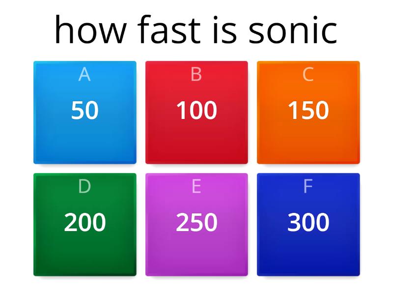 sonic - Quiz