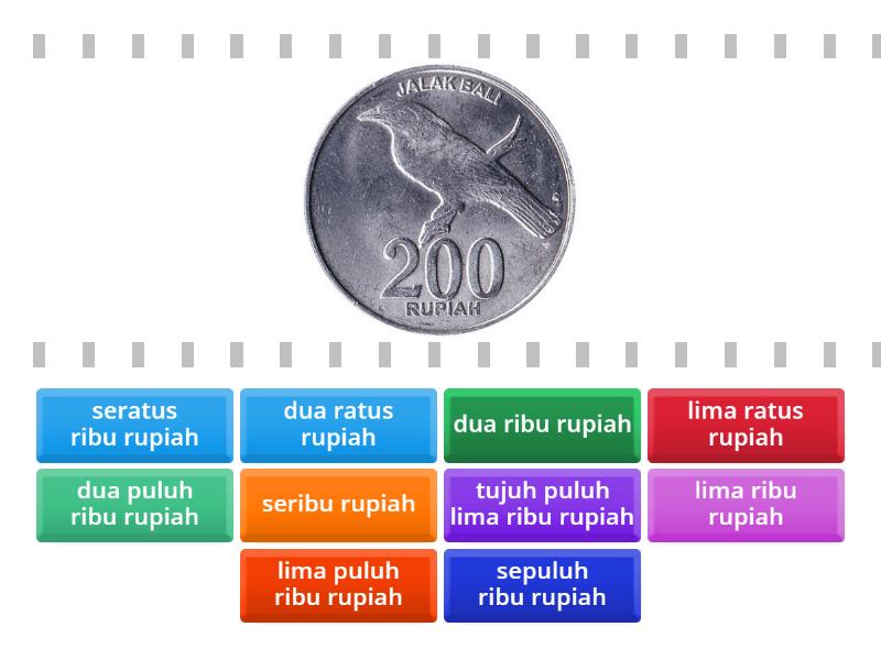 Mengenal Mata Uang Rupiah Kelas 1 SD - Find the match