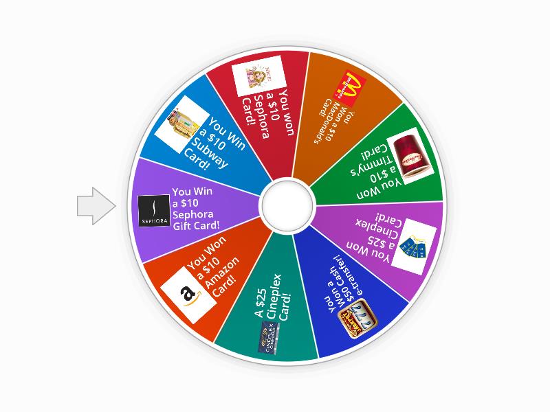 Guest's Winning Wheel! - Spin the wheel