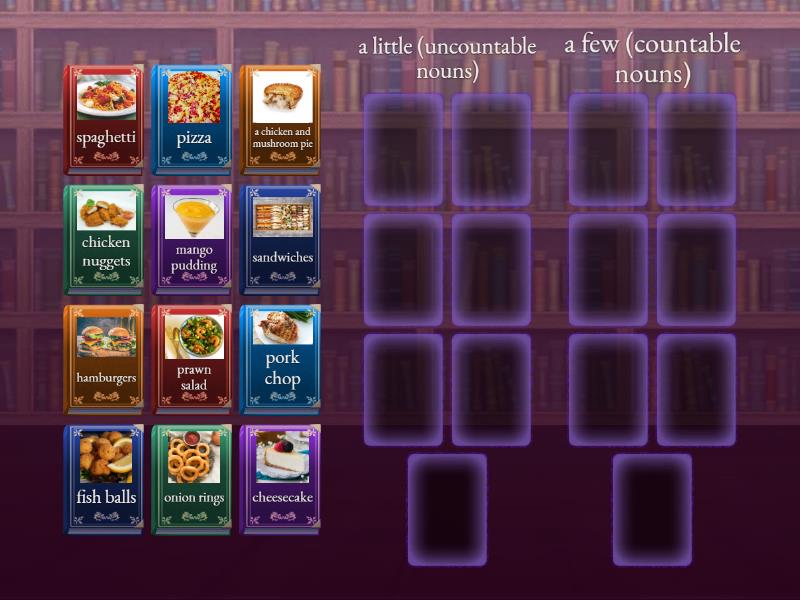 TB 4B U1 a few, a little(Countable and Uncountable nouns) - Group sort