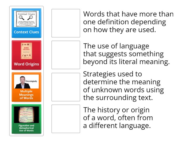Match the following terms with their definitions. - Match up