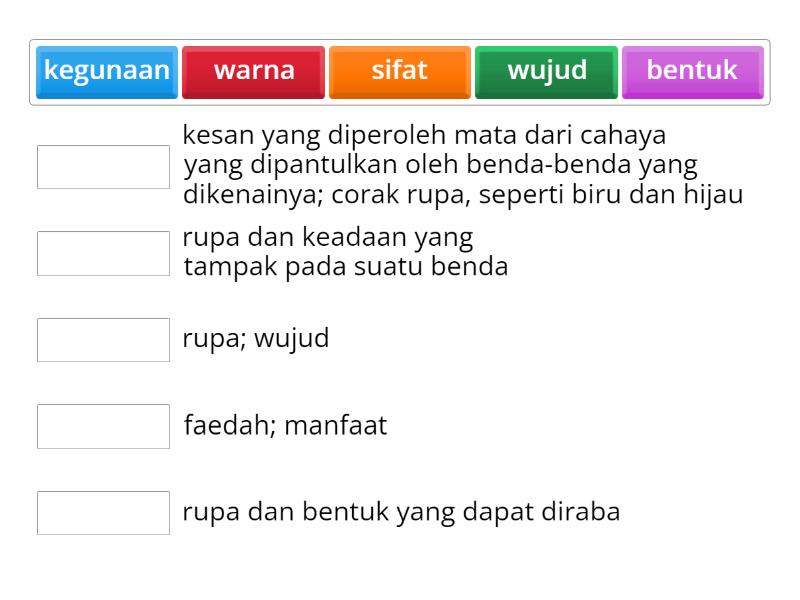 mencocokan kata - Match up