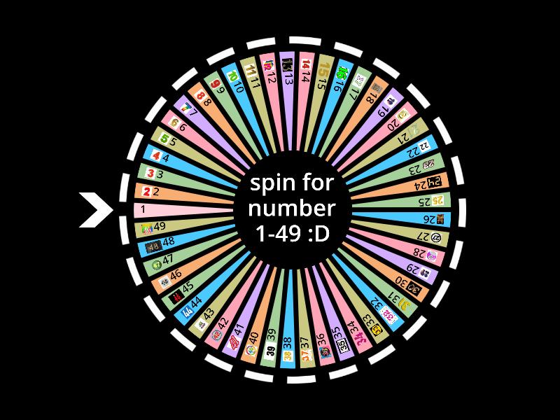 random number 1-49 - Spin the wheel