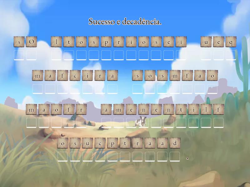 Complete as Frases - Anagrama