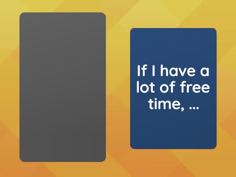 First conditional - Speaking cards