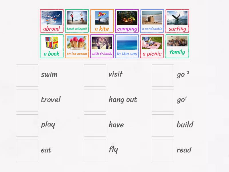 word combinations - Match up