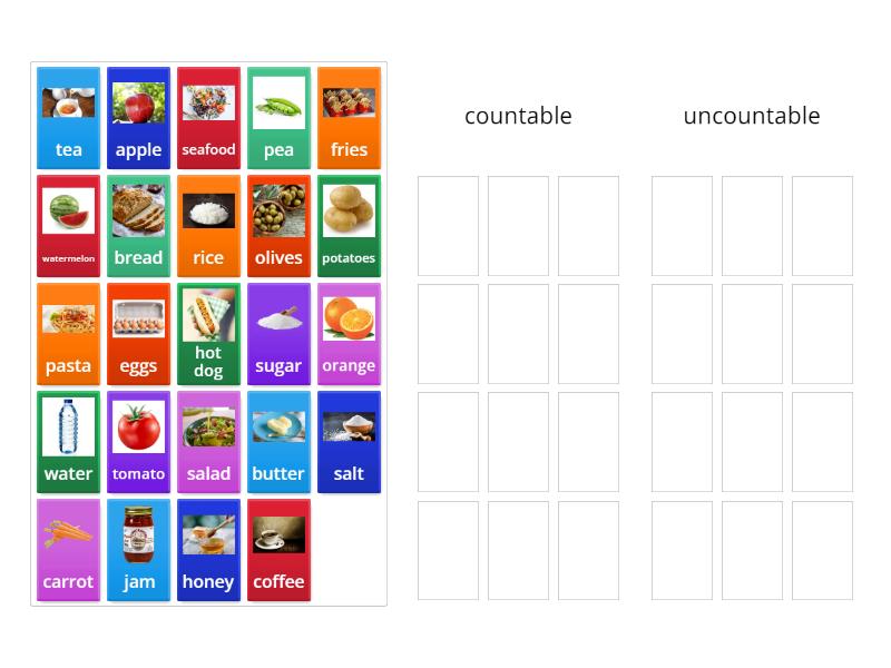 Countable/uncountable - Group sort