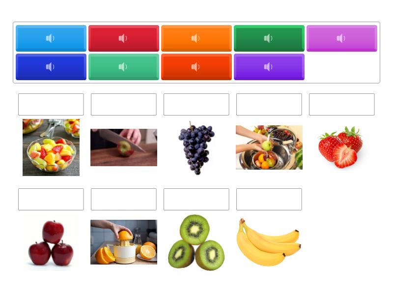 Supermarket class - fruit salad - Match up