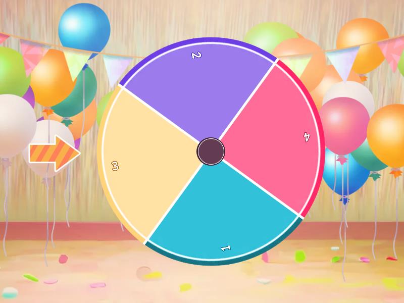 Numbered Heads Together - Spin the wheel